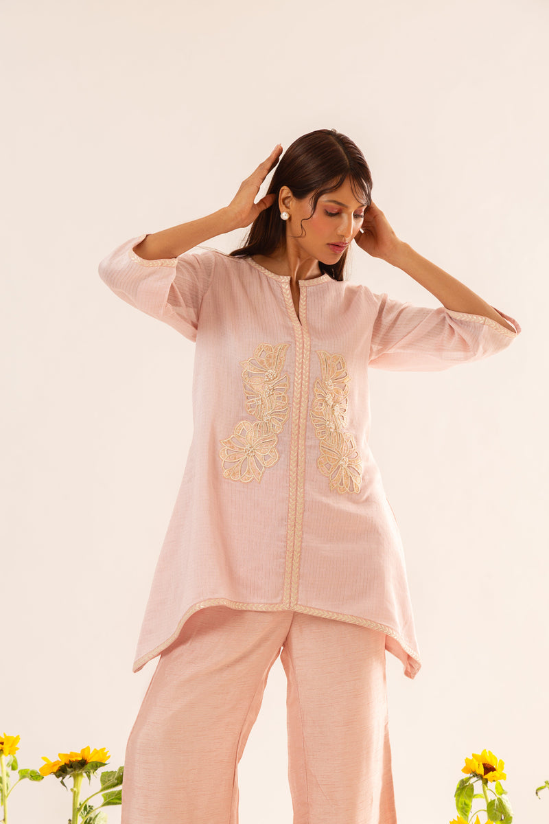 Blush Serenity Co-ord Set – Neitri Banarasi